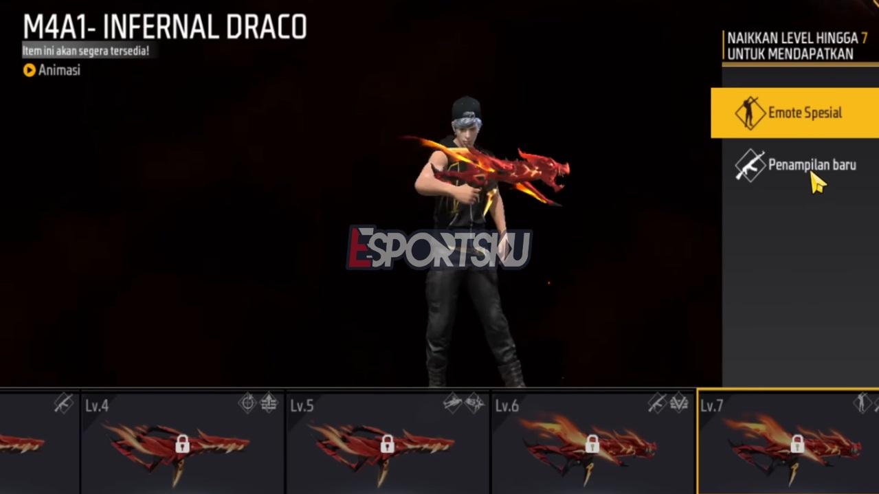 7 Level Evolution Gun M4A1 FF, Infernal Draco Free Fire! – Esportsku