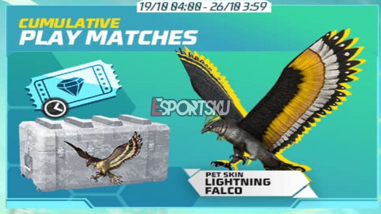 Petskin Lightning Falco FF, Elang Kilat Free Fire! – Esportsku