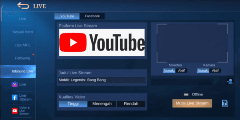 Cara Setting Live Streaming di Mobile Legends (ML) – Esportsku