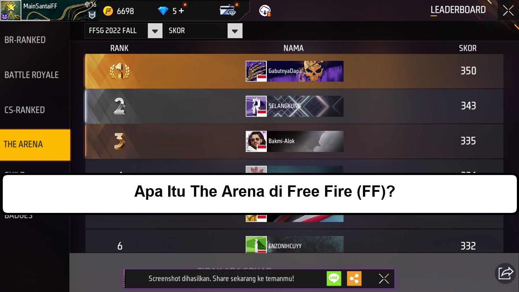 Apa Itu The Arena di Free Fire (FF)? – Esportsku
