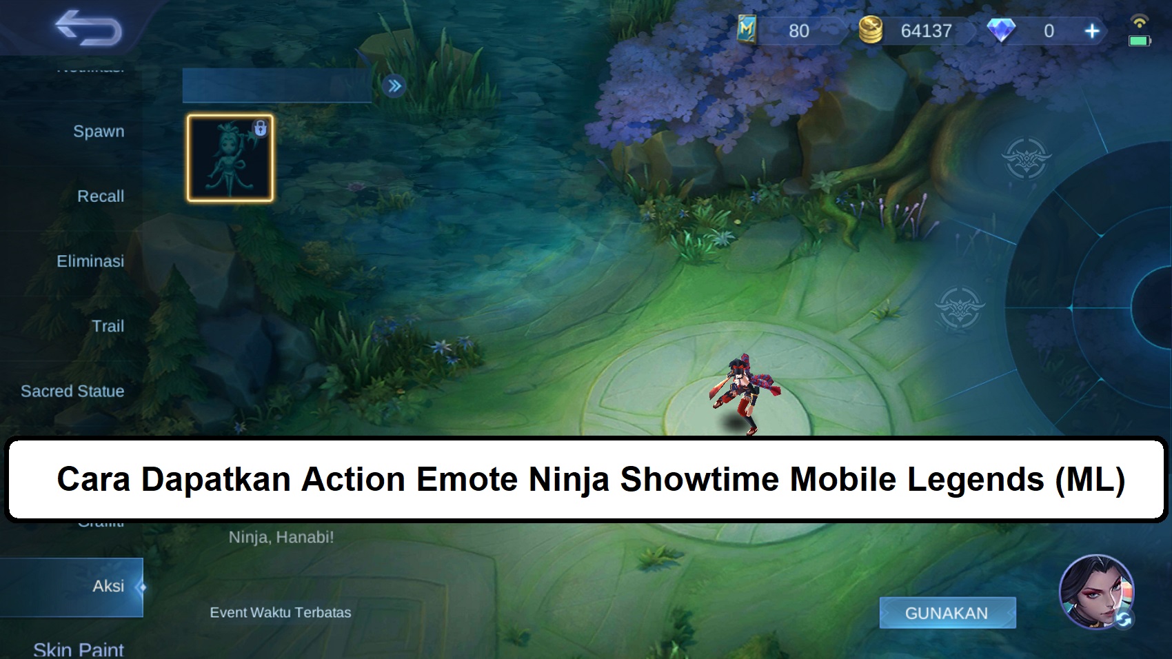Cara Dapatkan Action Emote Ninja Showtime Mobile Legends (ML) – Esportsku