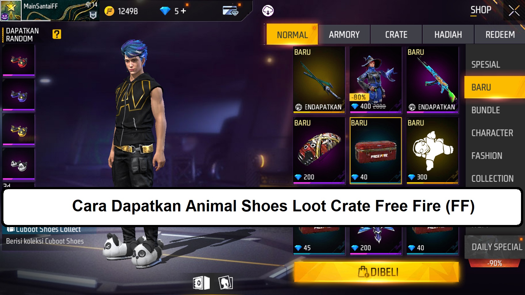 Cara Dapatkan Animal Shoes Loot Crate Free Fire (FF) – Esportsku