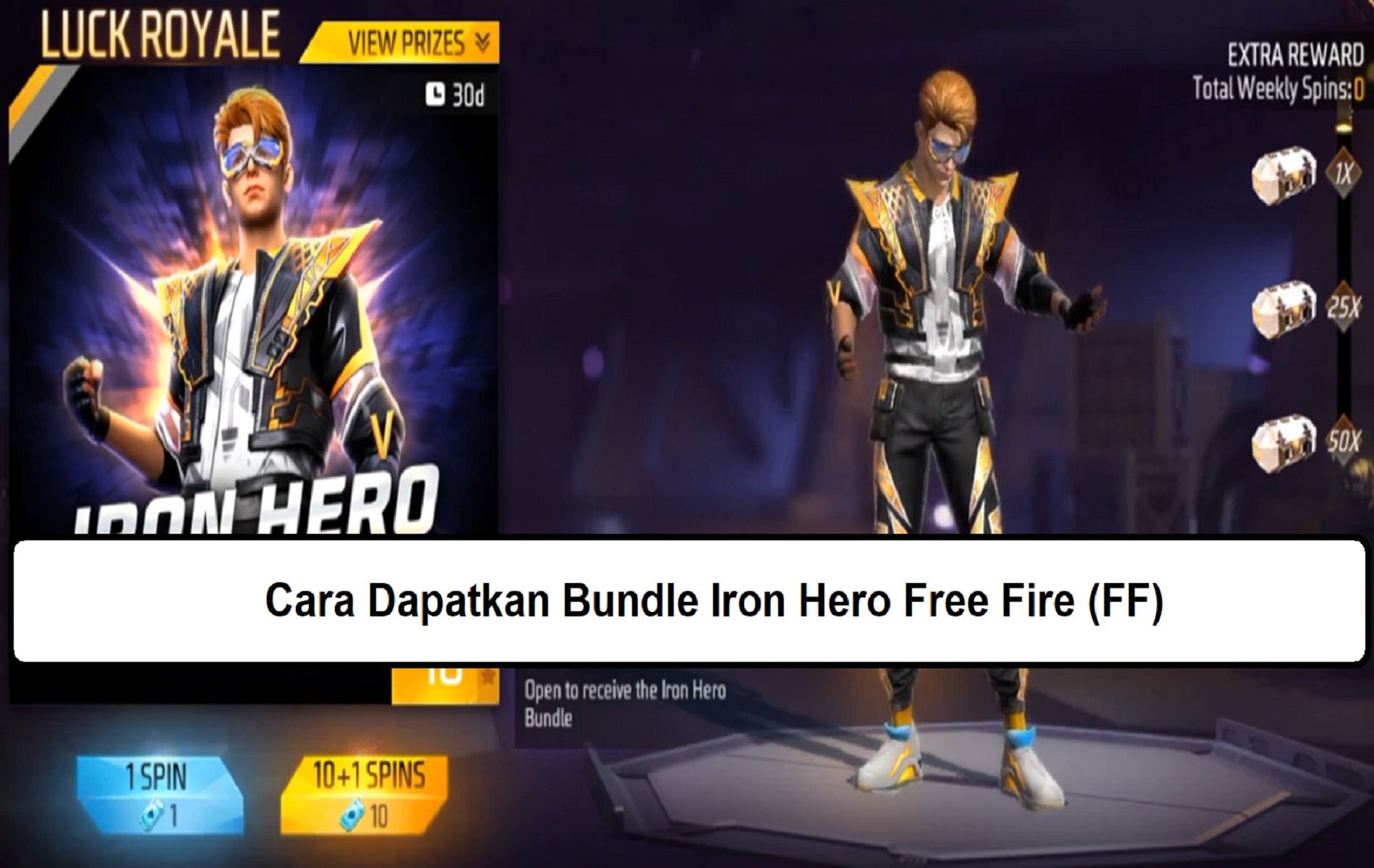 Cara Dapatkan Bundle Iron Hero Free Fire (FF) – Esportsku