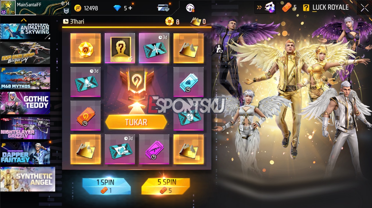 Cara Dapatkan Bundle Synthetic Angel Free Fire (FF) – Esportsku