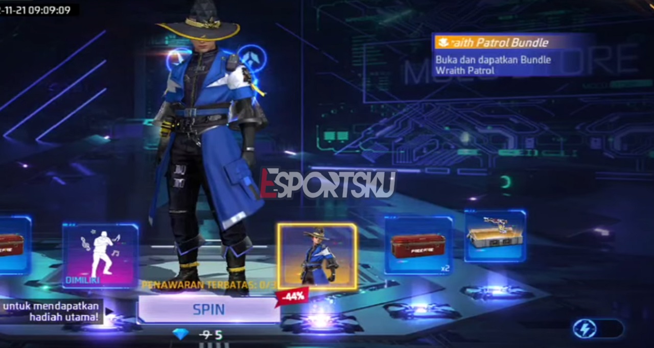 Harga Bundle Wraith Patrol Epic Free Fire (FF) – Esportsku