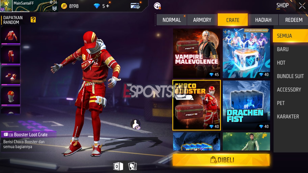 Cara Dapatkan Choco Loot Crate Free Fire (FF) – Esportsku