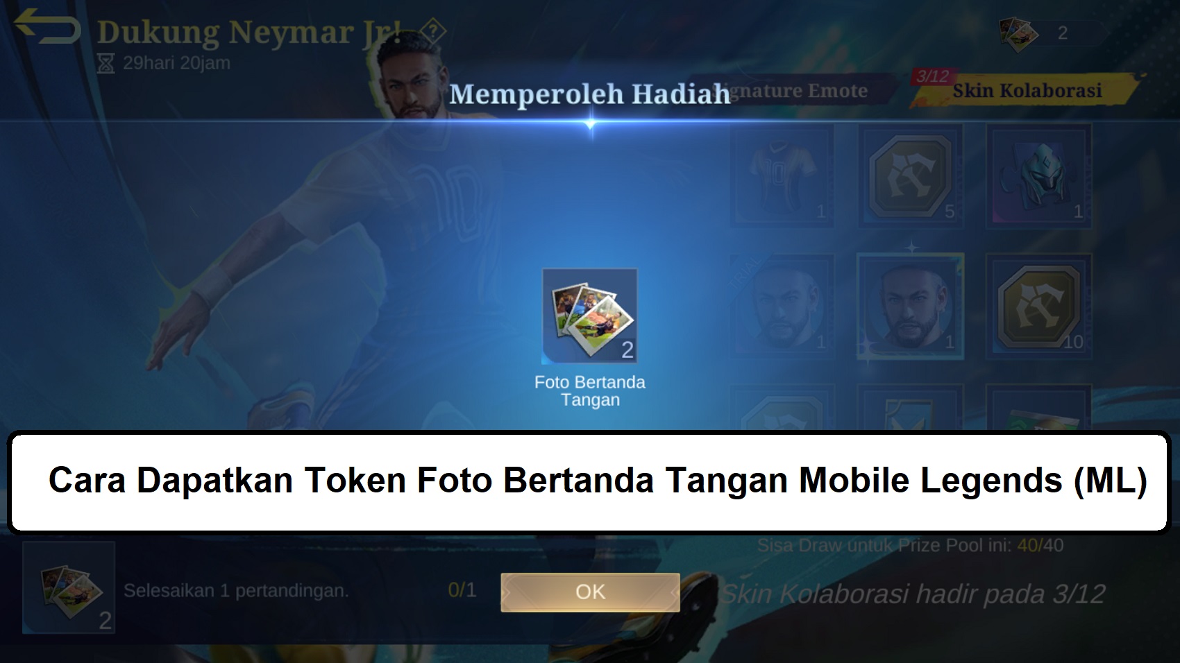 Cara Dapatkan Token Foto Bertanda Tangan Mobile Legends (ML) – Esportsku