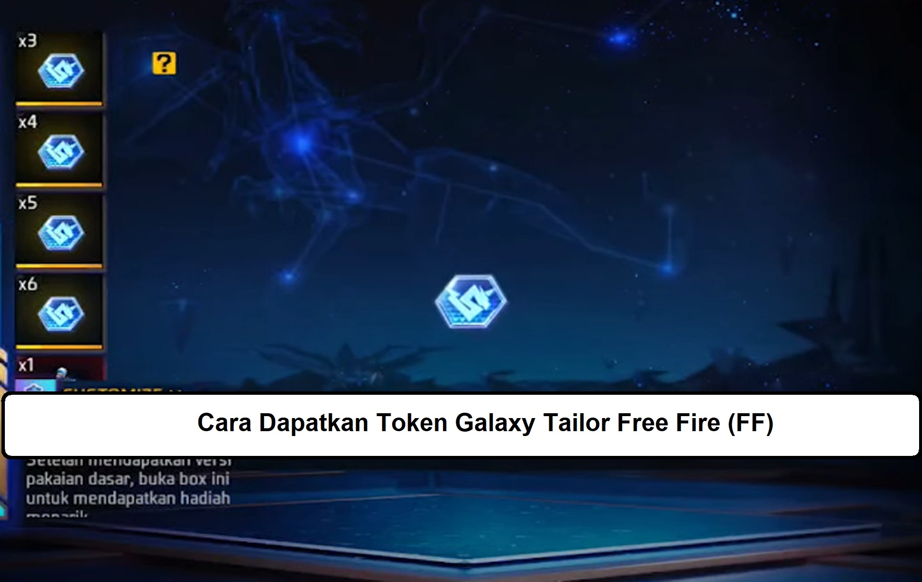 Cara Dapatkan Token Galaxy Tailor Free Fire (FF) – Esportsku