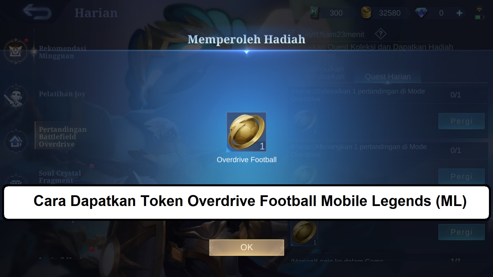 Cara Dapatkan Token Overdrive Football Mobile Legends (ML) – Esportsku