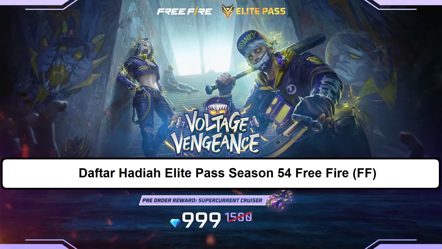 Daftar Hadiah Elite Pass Season 54 Free Fire (FF) – Esportsku