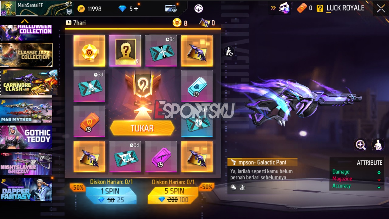 Kapan Resale Skin Thompson Carnivore Clash di Free Fire (FF)? – Esportsku