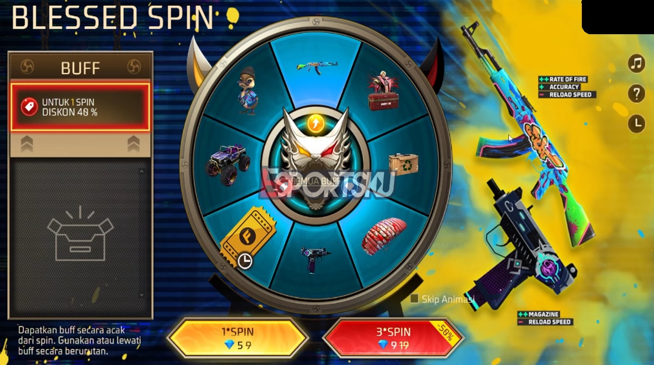 Event Blessed Spin 2022 FF, Banyak Buff Hadiah Free Fire! – Esportsku