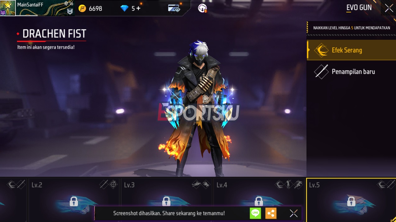 Evo Gun Fist FF, Cakar Naga Free Fire! – Esportsku