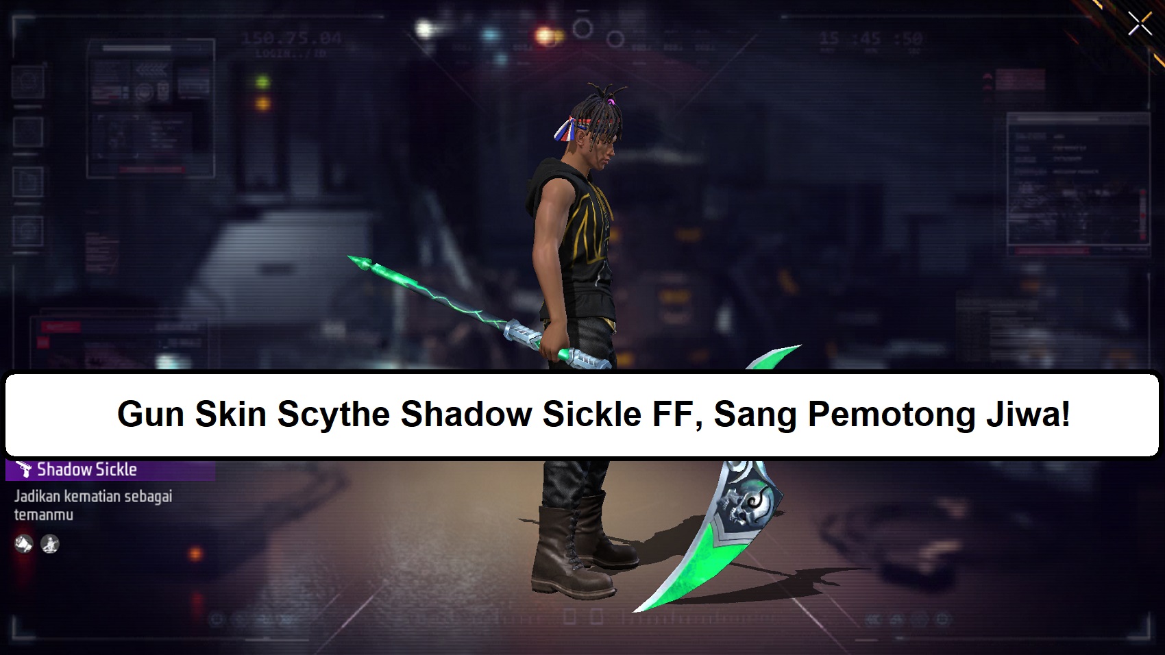 Gun Skin Scythe Shadow Sickle FF, Sang Pemotong Jiwa! – Esportsku