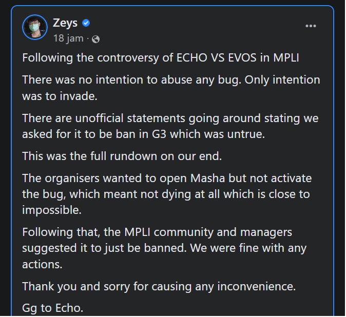 Zeys Klarifikasi terkait bug Marsha Mobile Legends (ML) – Esportsku