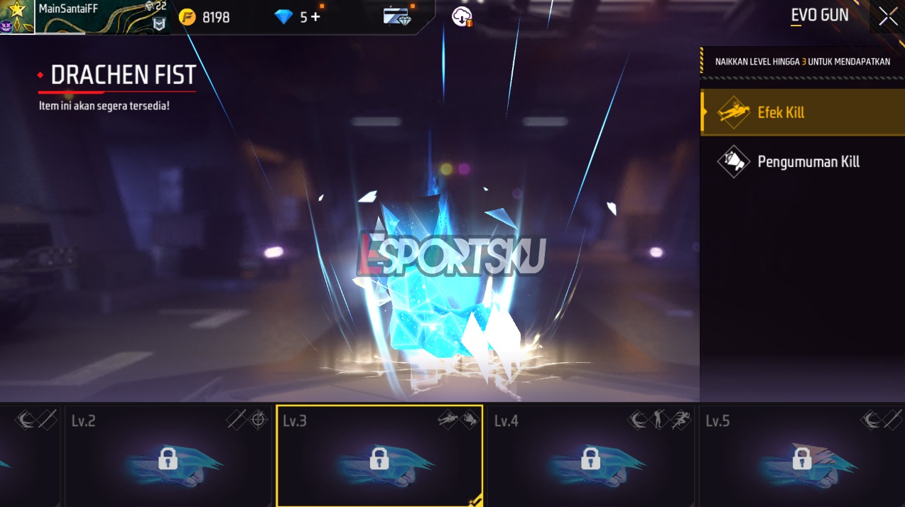 5 Level Evolution Gun Fist FF, Drachen Fist Free Fire! – Esportsku