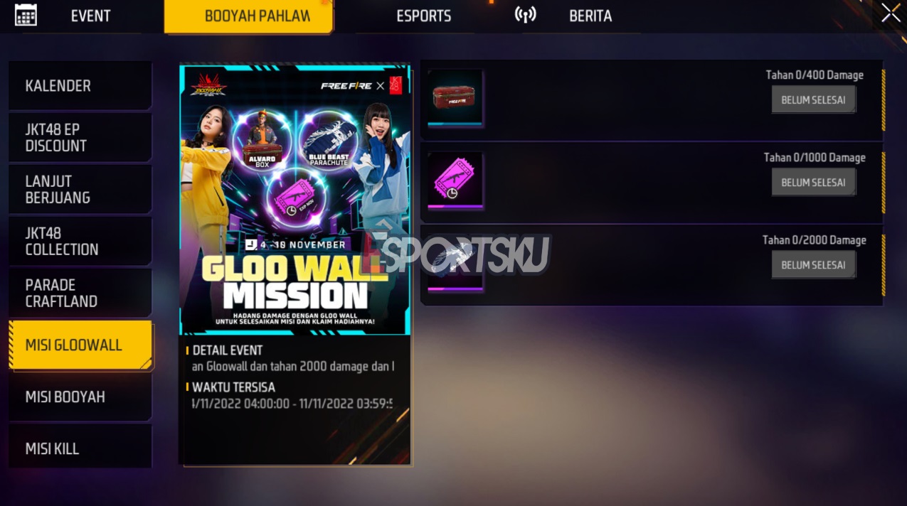 Skin Blue Beast Parasut Free Fire, Monster Buas Biru FF! – Esportsku