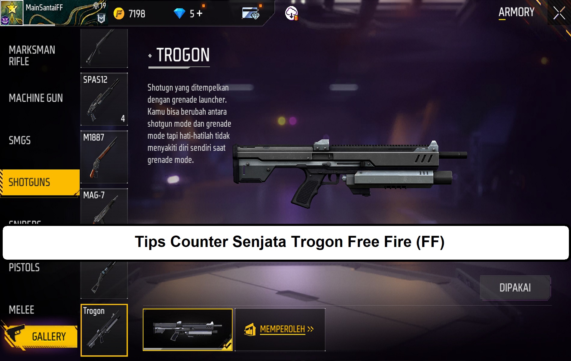 5 Tips Counter Senjata Trogon Free Fire (FF) – Esportsku
