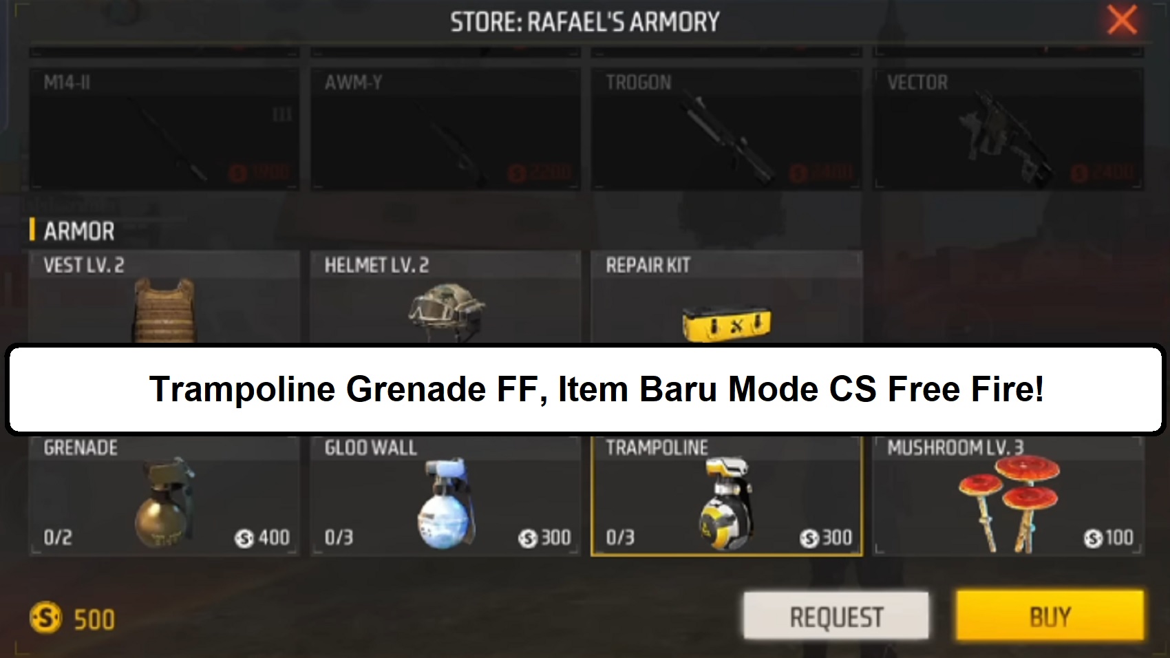 Trampoline Grenade FF, Item Baru Mode CS Free Fire! – Esportsku