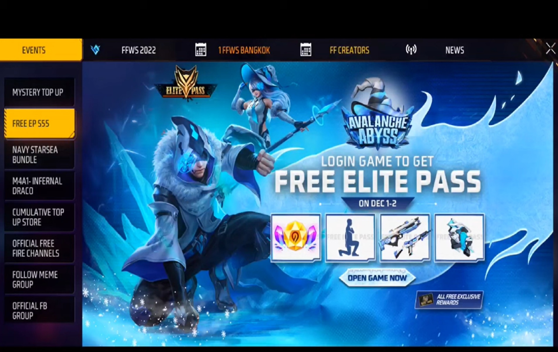Elitepass season 55 Free Fire Bulan Desember 2022 – Esportsku