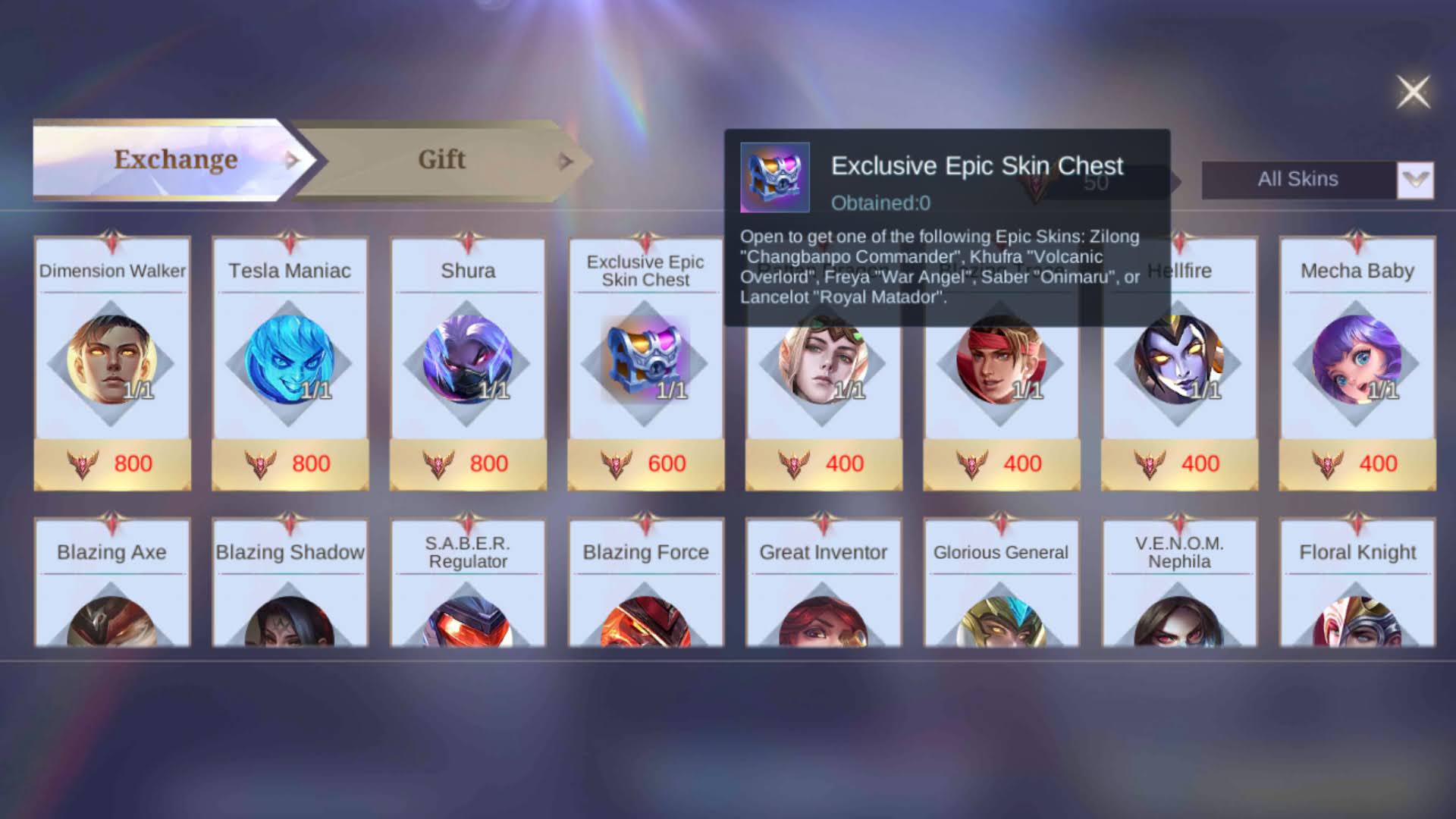 Total Fragments Double 11 Wish to Get Epic Mobile Legends Skin (ML) - Esports