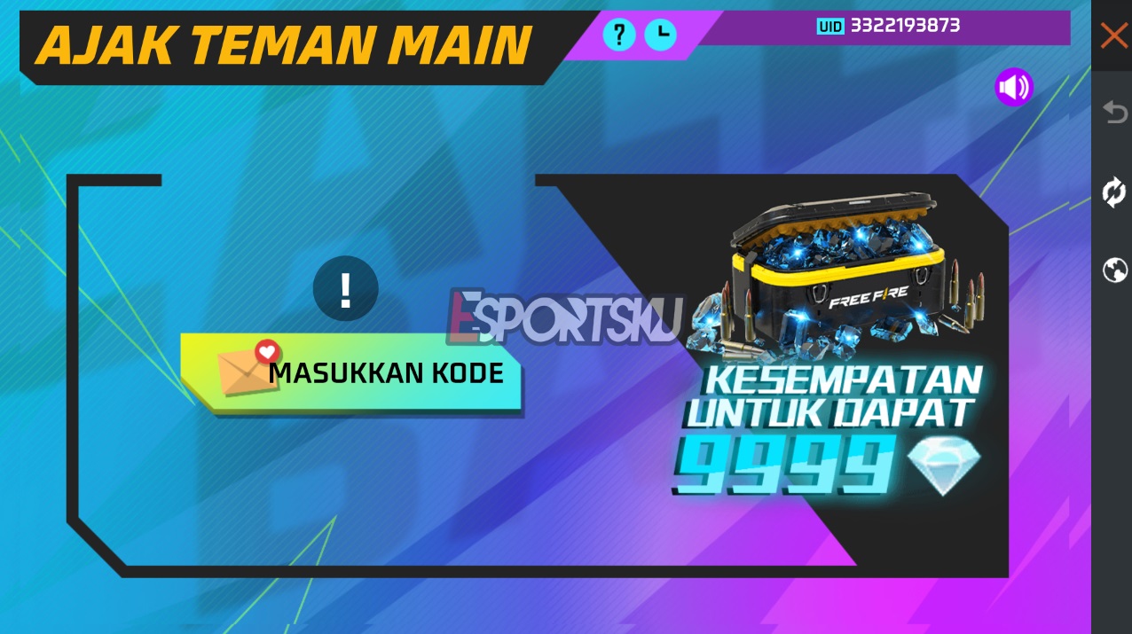 9999 Diamond FF Gratis Event Ajak Teman Main Lagi! – Esportsku