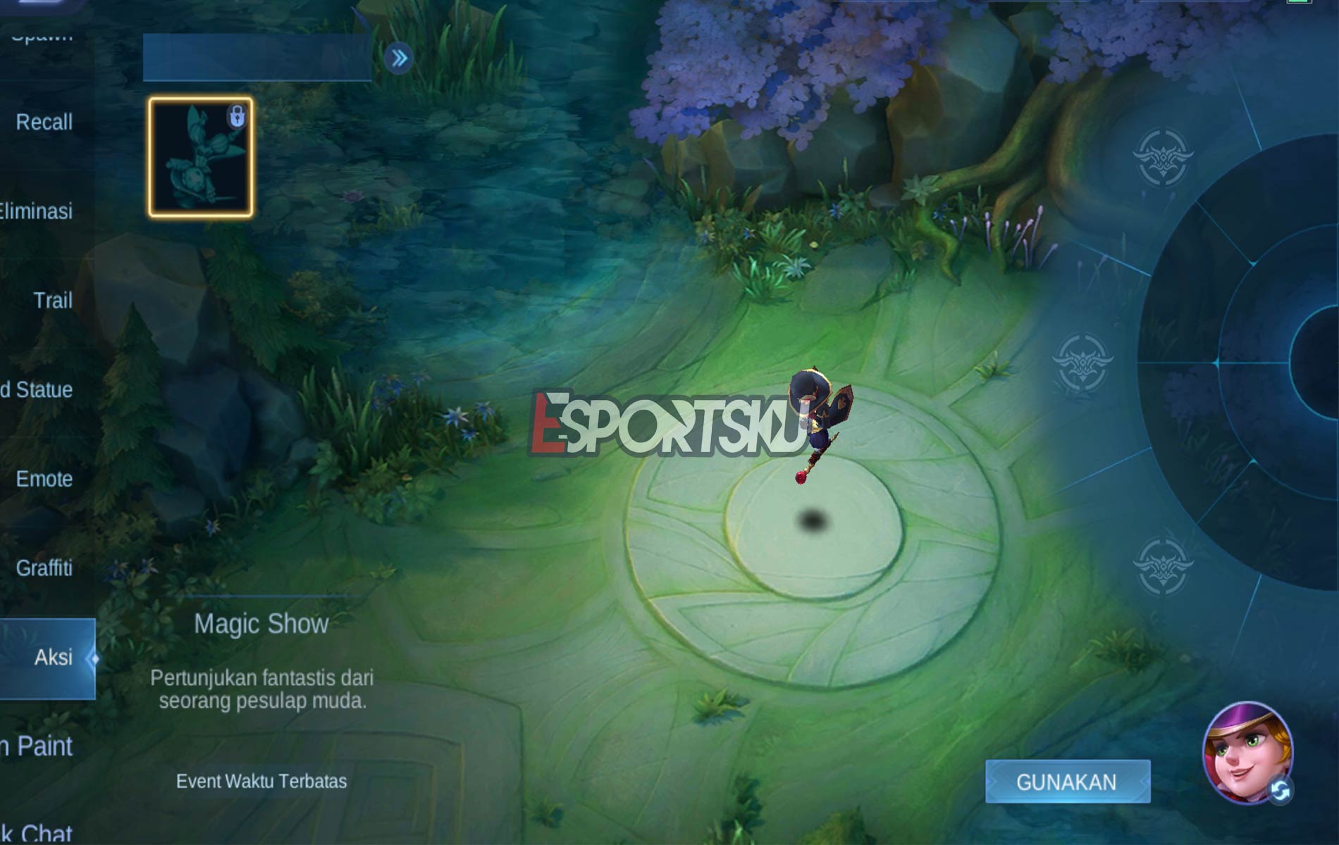 Action Emote Magic Show ML, Atraksi Mobile Legends! – Esportsku