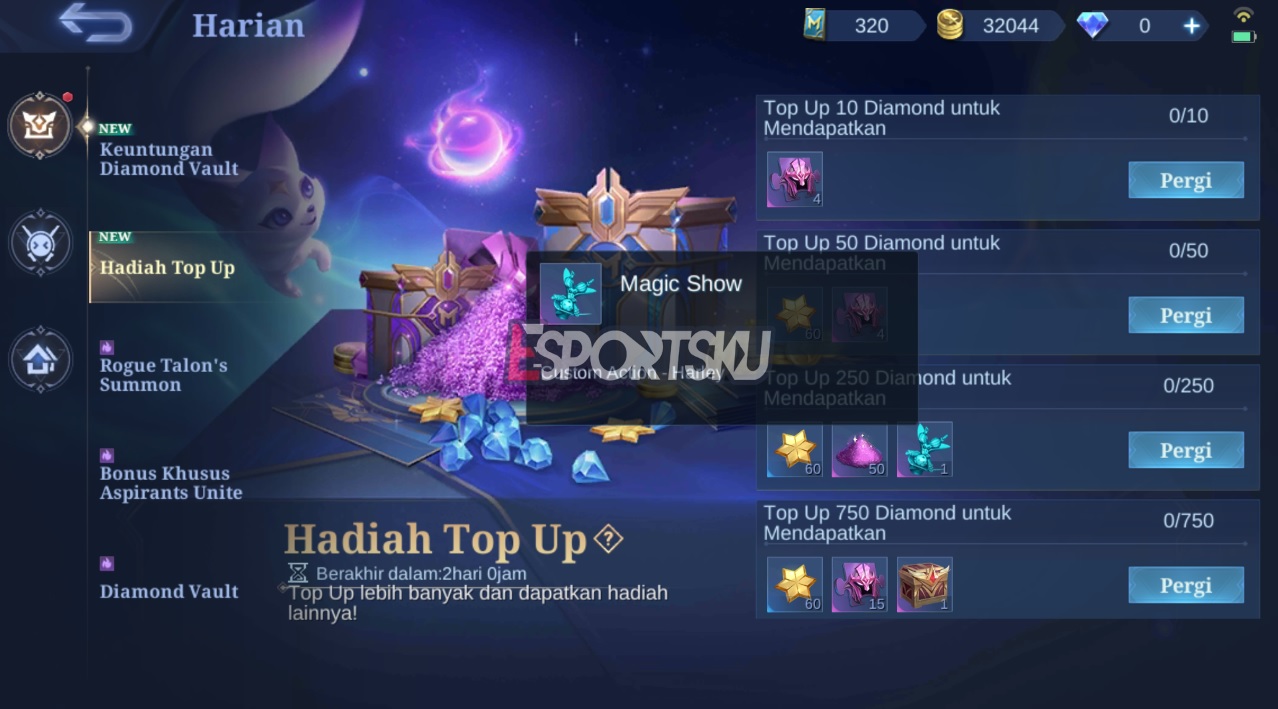 Action Emote Magic Show ML, Atraksi Mobile Legends! – Esportsku
