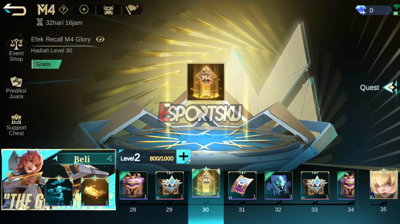 Cara Dapatkan Efek Recall Glory M4 Mobile Legends (ML) – Esportsku