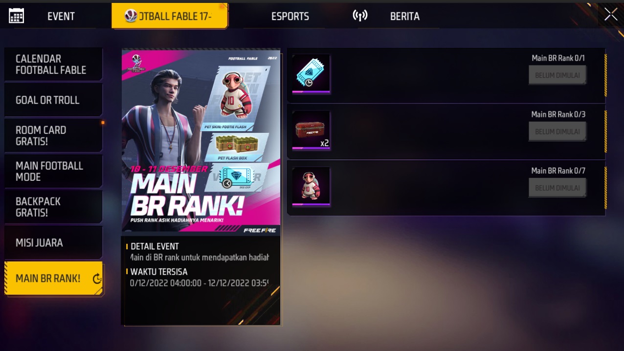 Cara Dapatkan Petskin Footie Flash Free Fire (FF) – Esportsku