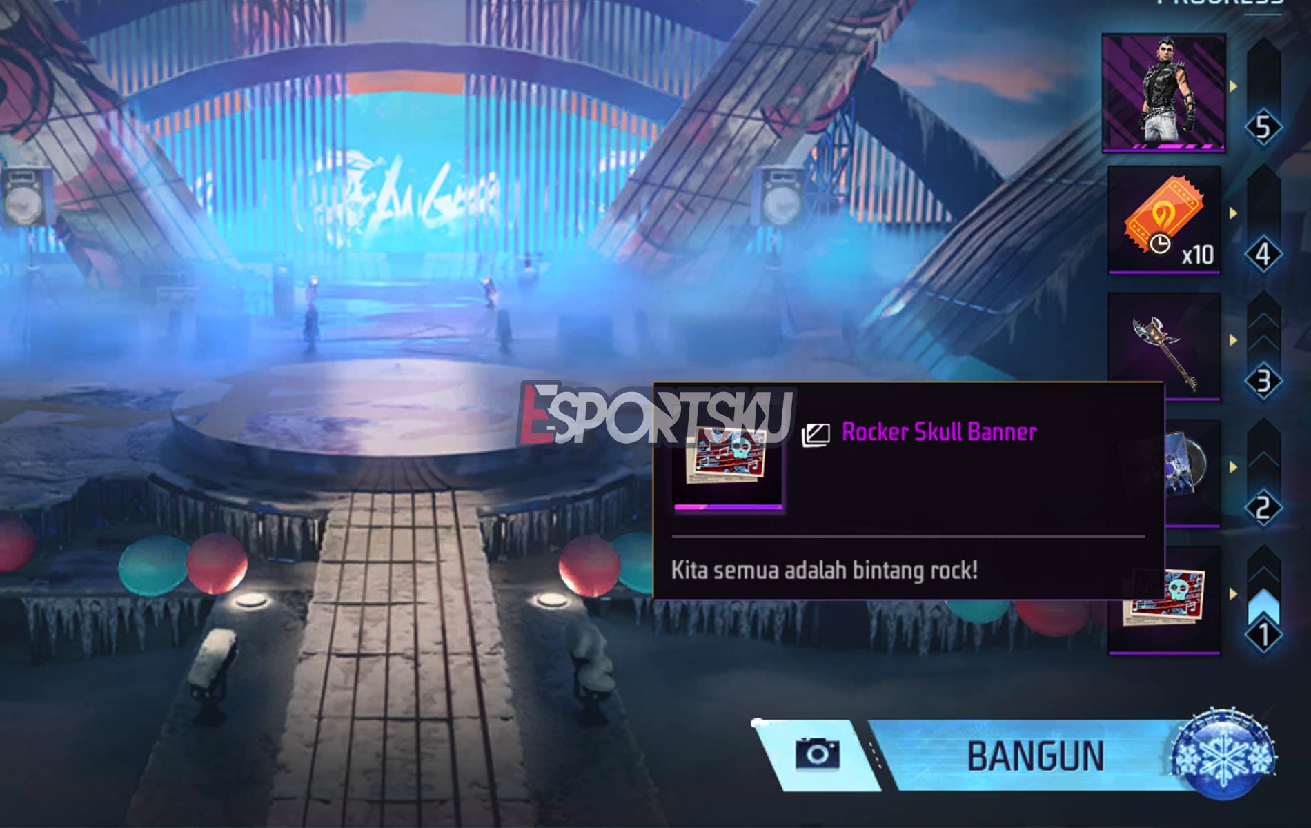 Cara Dapatkan Rocker Skull Banner Free Fire (FF) – Esportsku