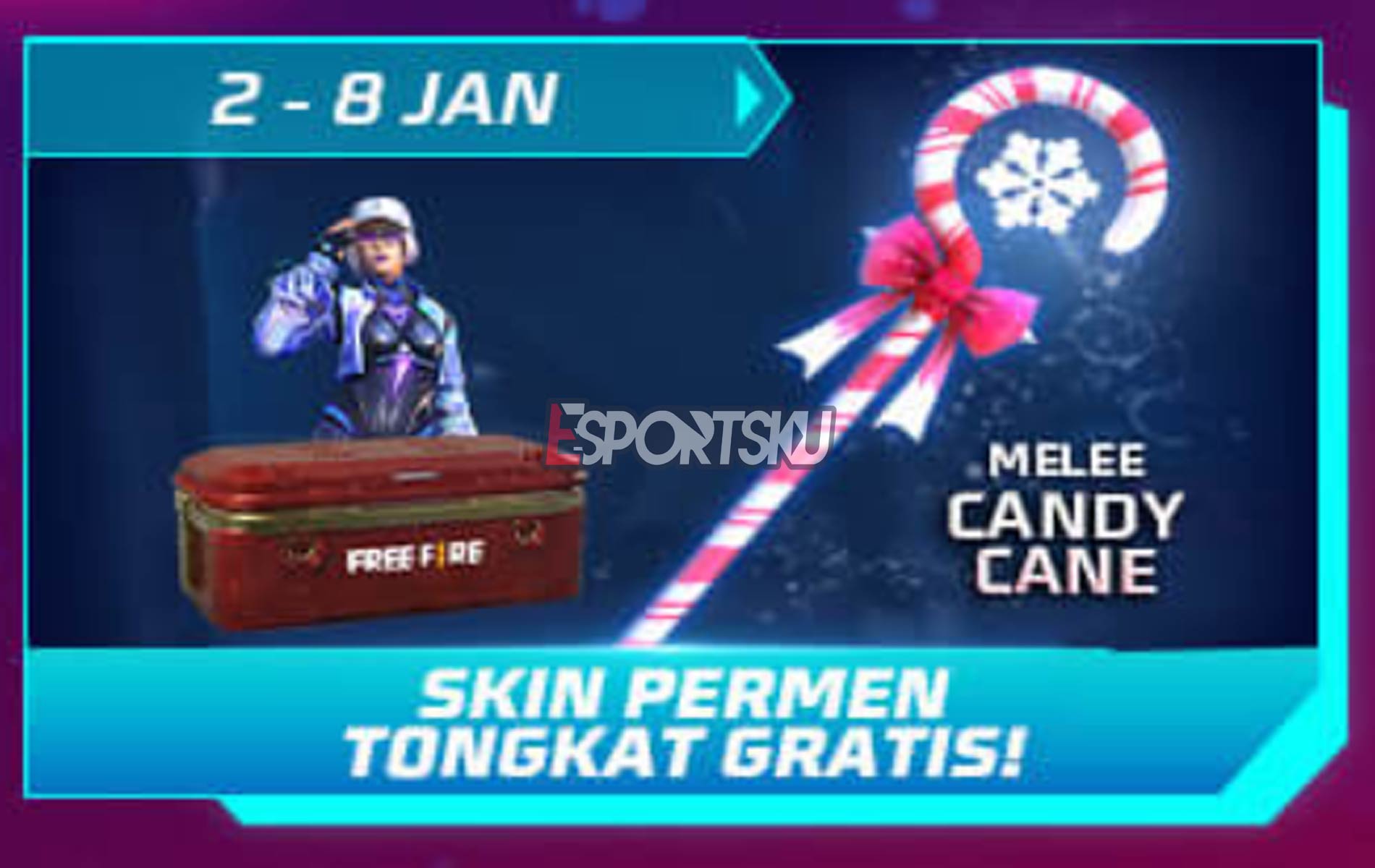 Cara Dapatkan Skin Machete Candy Cane Free Fire (FF) – Esportsku