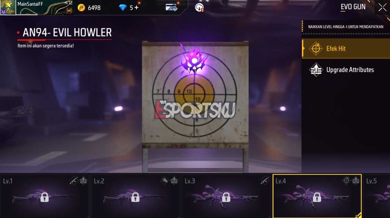 7 Level Evolution Gun AN94 FF, Evil Howler Free Fire! – Esportsku