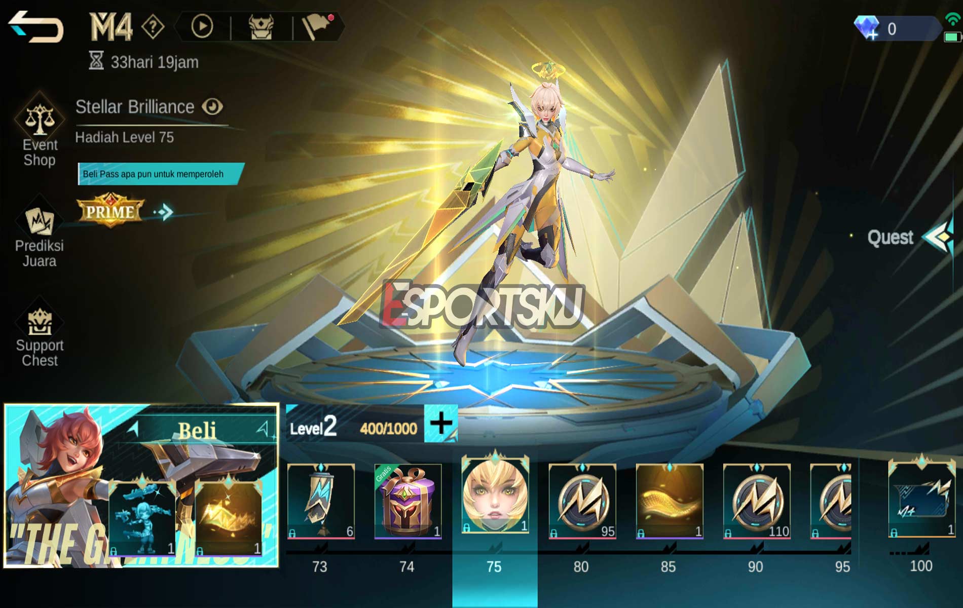 Total Exp Level Max M4 Pass Mobile Legends (ML) – Esportsku