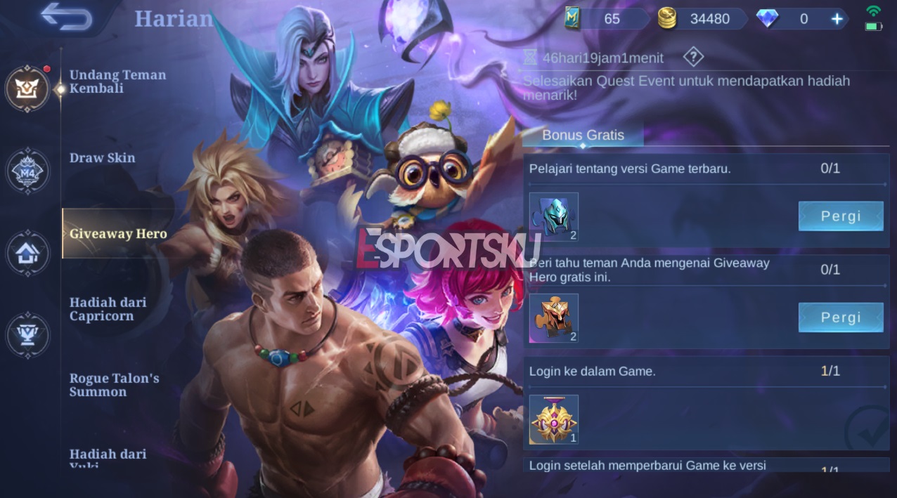 Tournament M4 Mobile Legends (ML) Bagikan Hero Gratis! Ayo Ambil ...