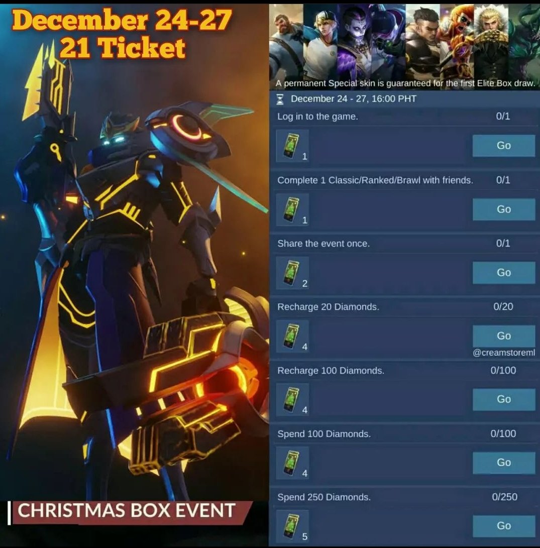 Event Token Christmas Box 2022 Mobile Legends (ML) - Esports
