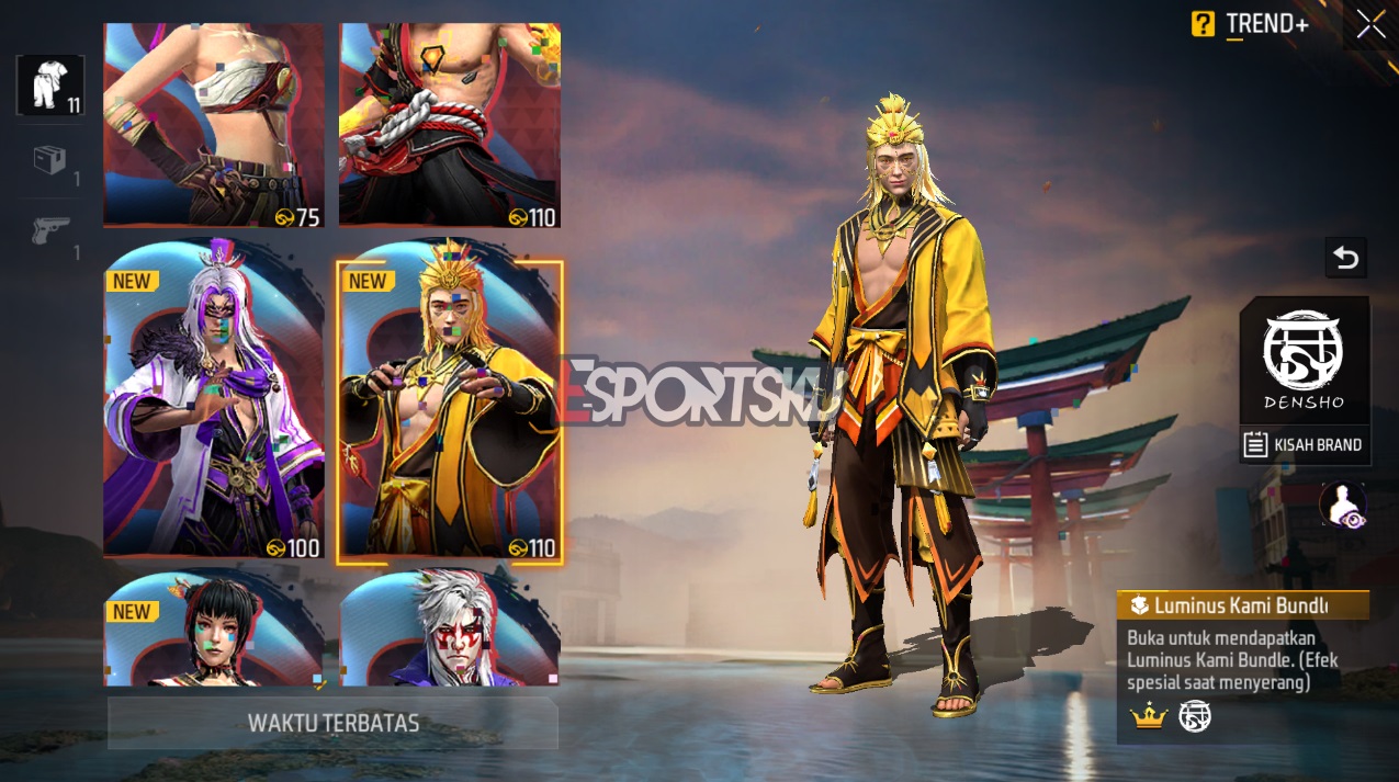 Segini Total Harga Bundle Luminus Kami Mythic Free Fire (FF)! – Esportsku