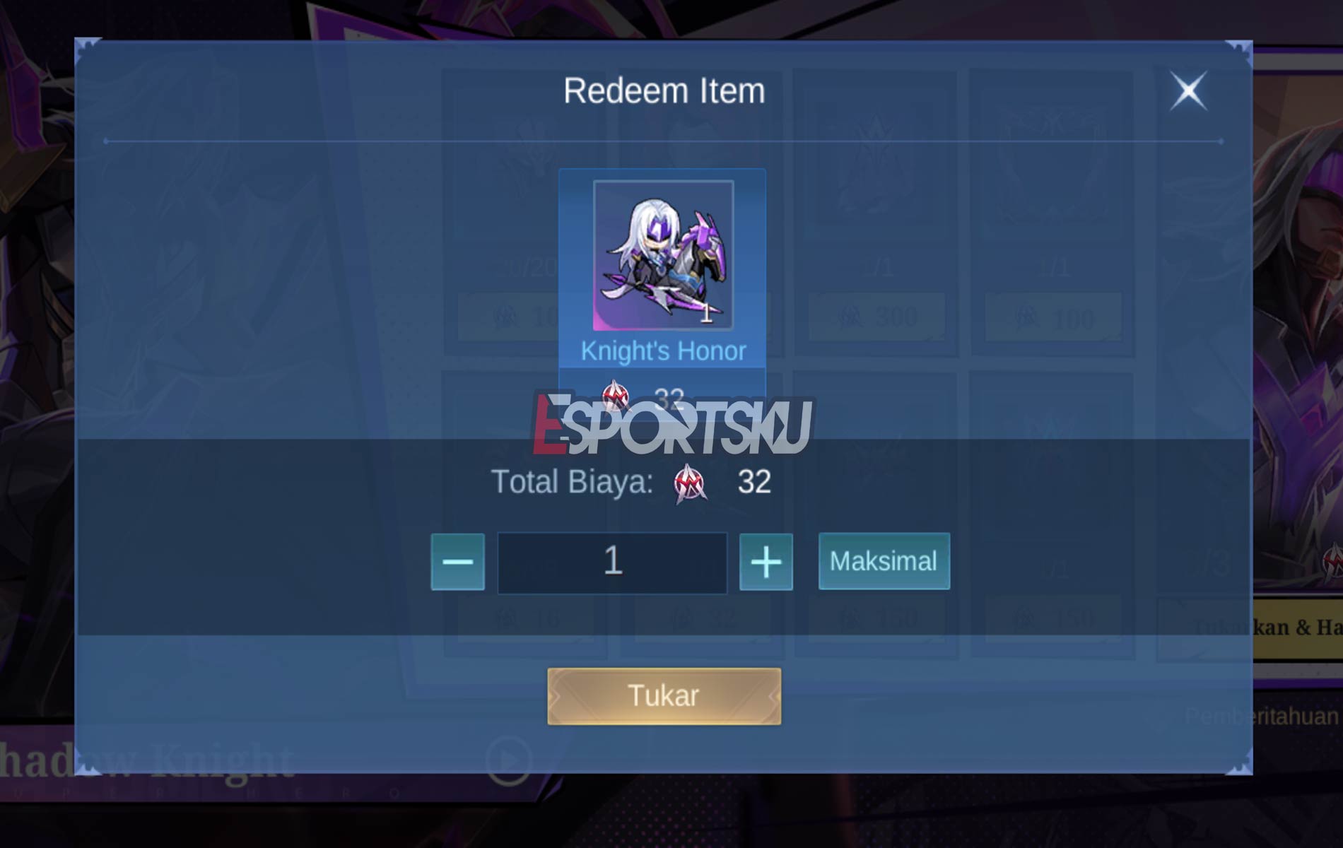 Cara Dapatkan Battle Emote Knight Honor Mobile Legends (ML) – Esportsku