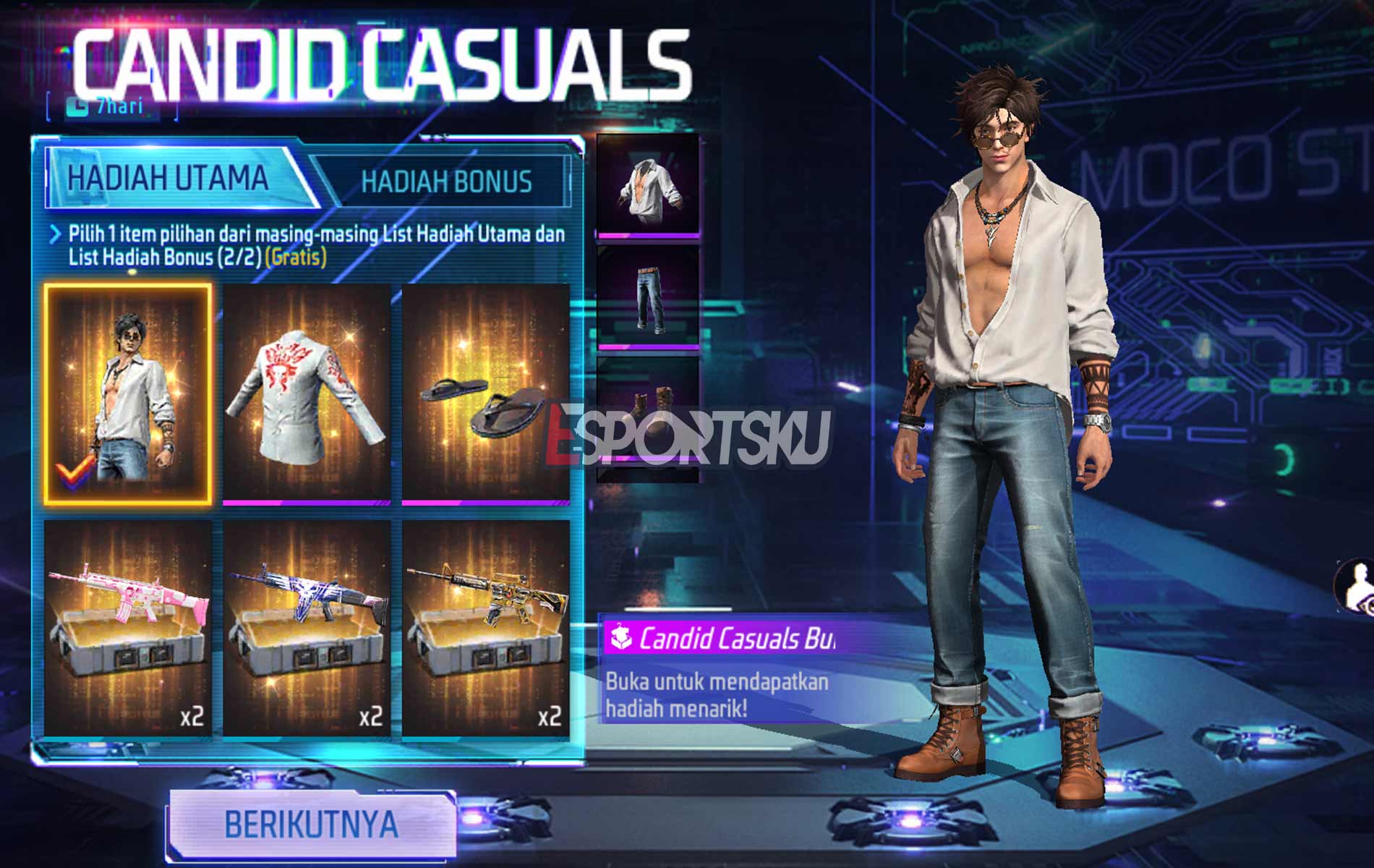 Cara Dapatkan Bundle Candid Casuals Free Fire (FF) – Esportsku
