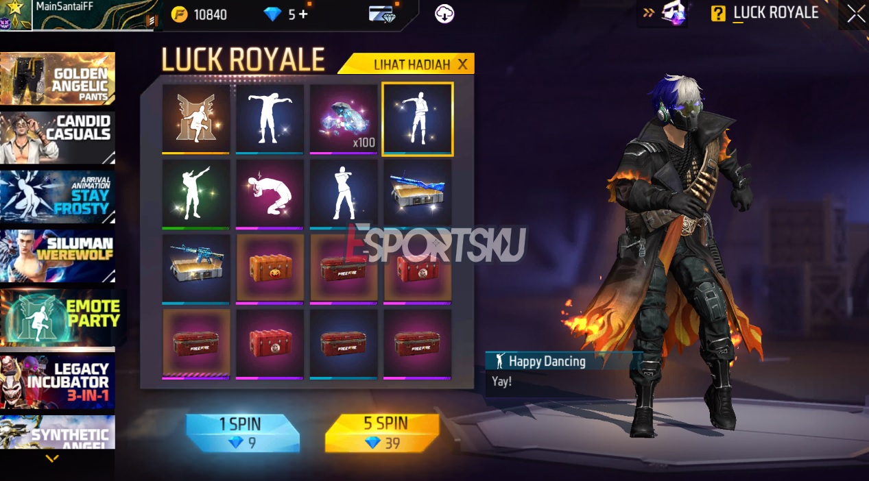 Cara Dapatkan Emote Happy Dancing Free Fire (FF) – Esportsku