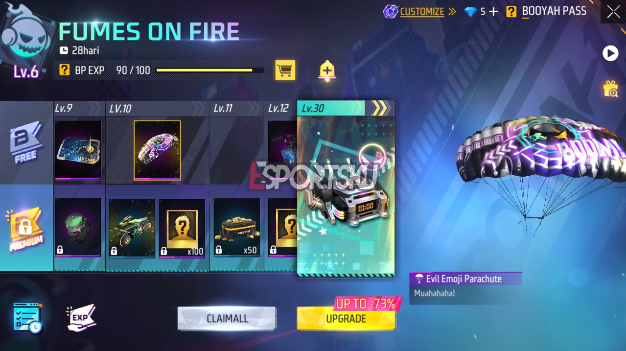 Cara Dapatkan Parasut Evil Emoji Free Fire (FF) – Esportsku