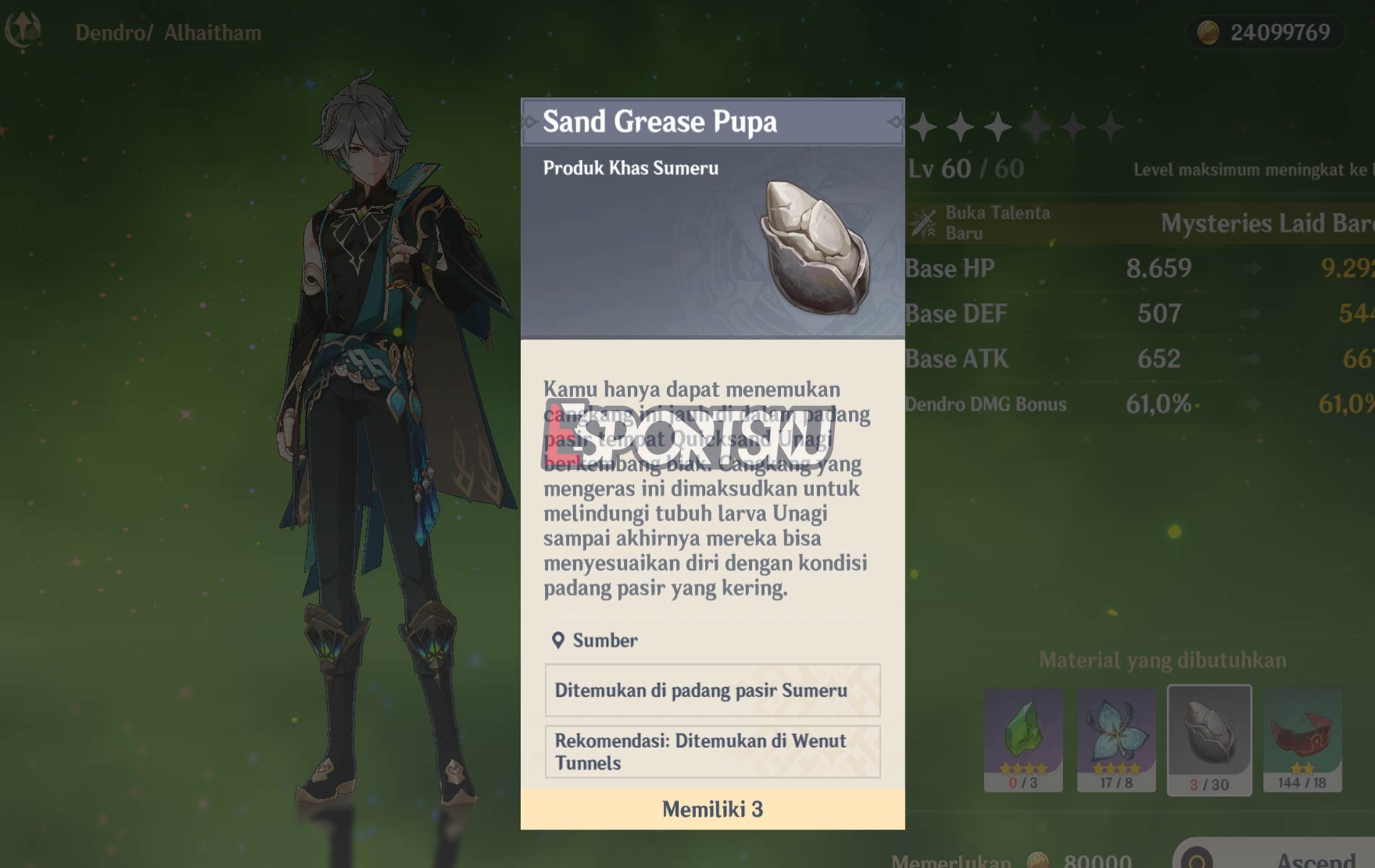 Lokasi Farming Sand Grease Pupa Genshin Impact – Esportsku