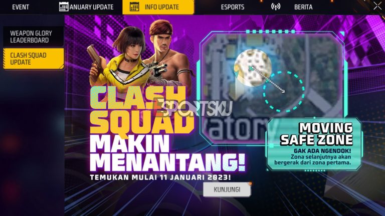 Moving Safe Zone Clash Squad Free Fire (FF), Ga Ada Ngendok! – Esportsku