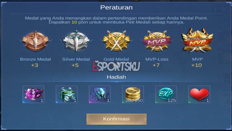 Total Point Medal untuk Chest Mobile Legends (ML) – Esportsku