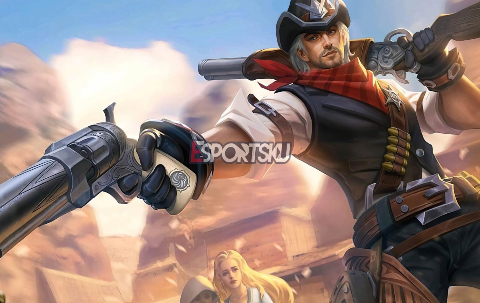 Tampilan Skin Collector Clint Crimson Blast Mobile Legends (ML) – Esportsku