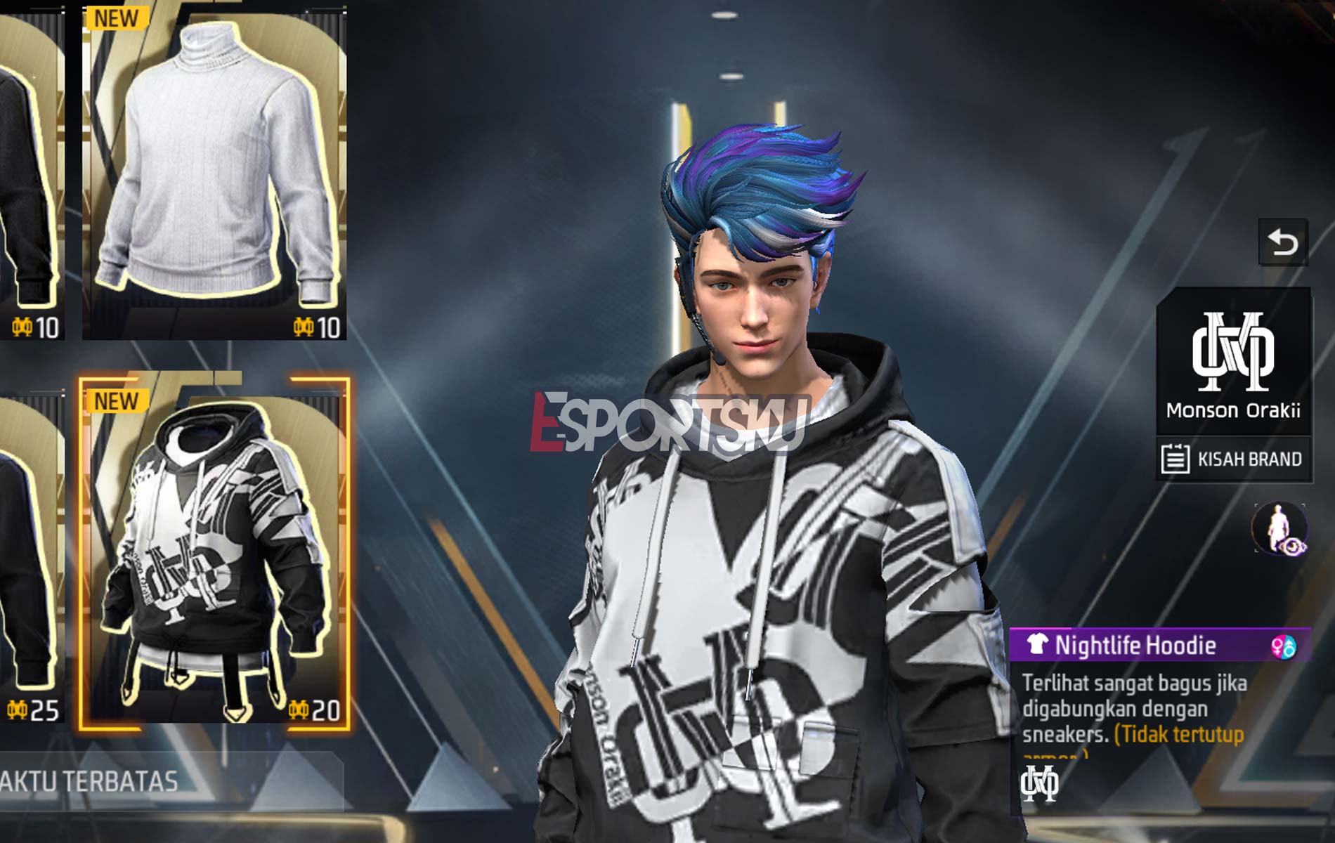 Cara Dapatkan Baju Nightlife Hoodie Free Fire (FF) – Esportsku