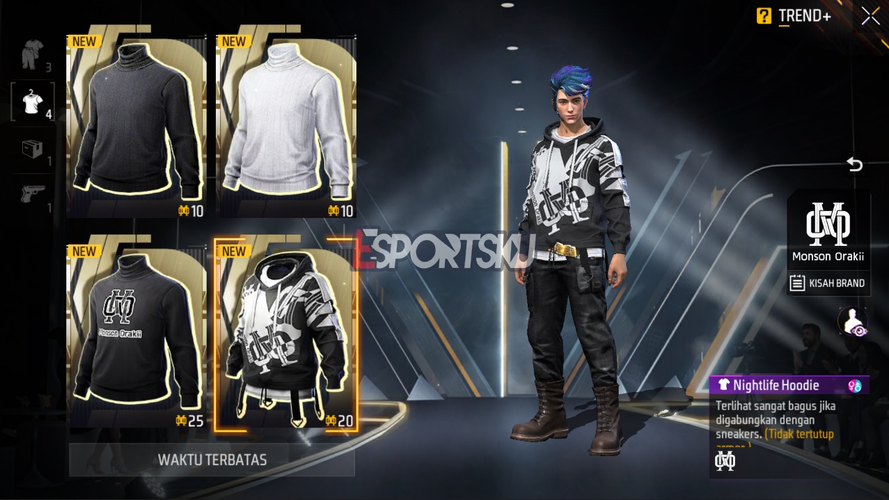 Cara Dapatkan Baju Nightlife Hoodie Free Fire (FF) – Esportsku