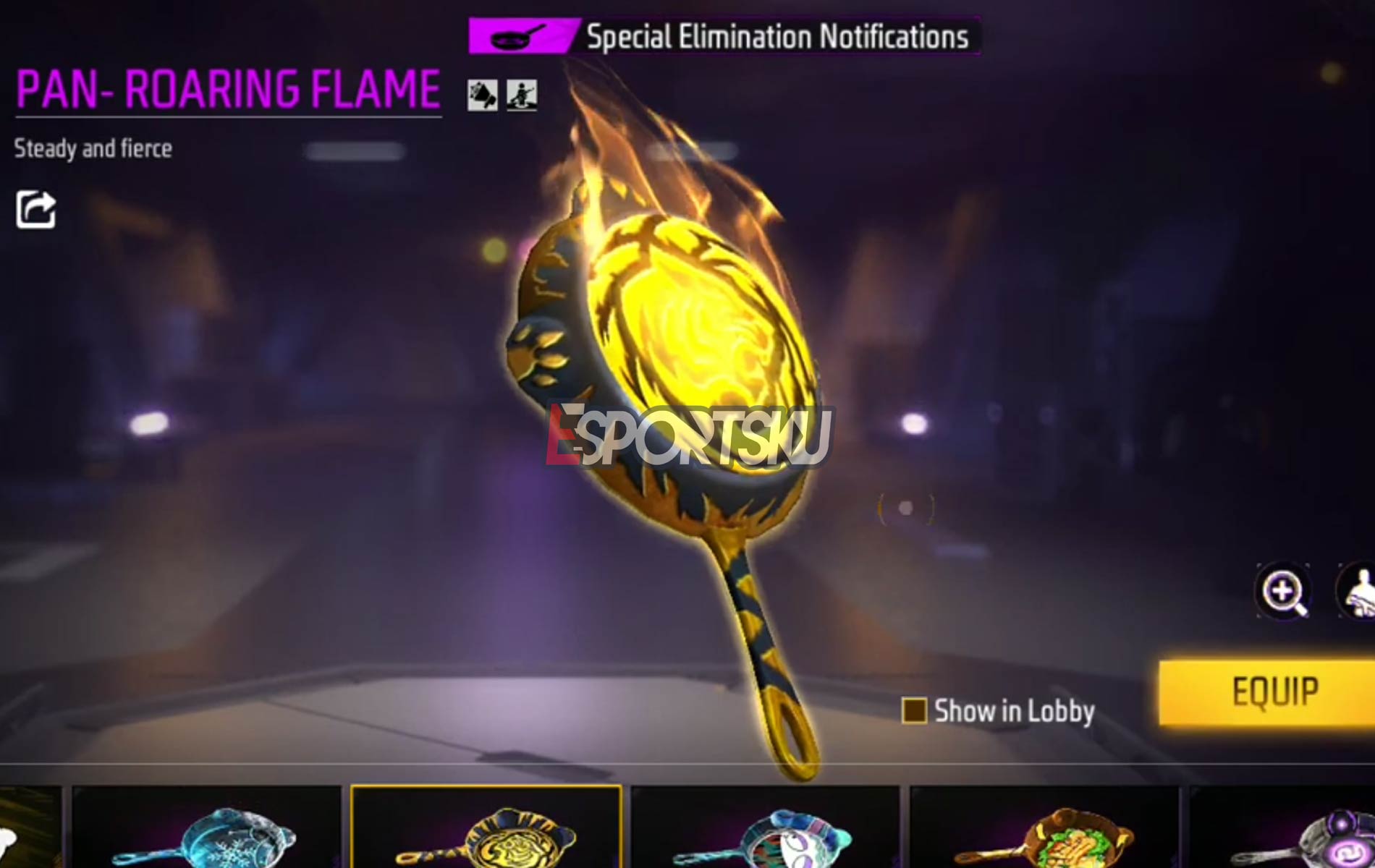 Cara Dapatkan Skin Pan Roaring Flame Free Fire (FF) – Esportsku