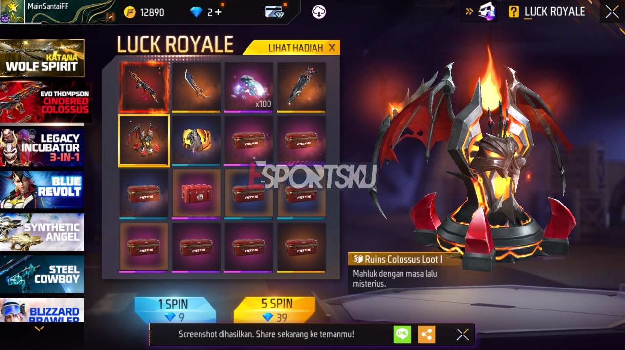 Cara Dapatkan Skyboard dan Loot Box Ruins Colossus Free Fire (FF ...