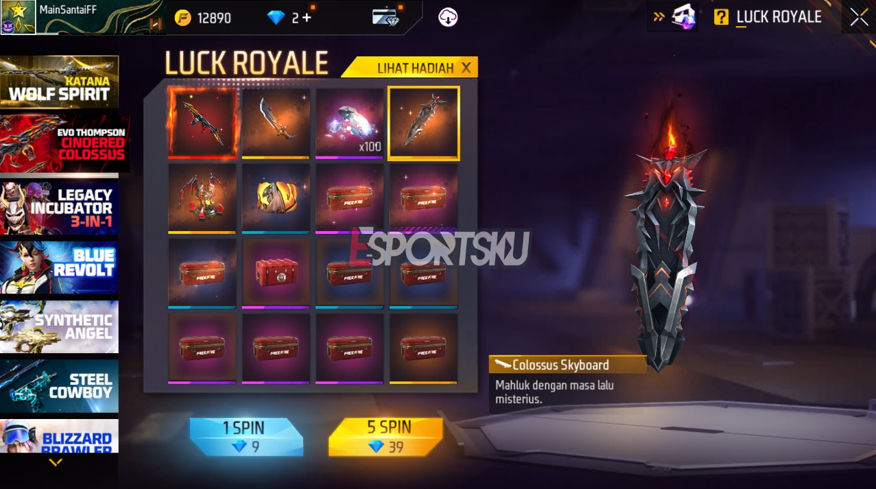 Cara Dapatkan Skyboard dan Loot Box Ruins Colossus Free Fire (FF ...